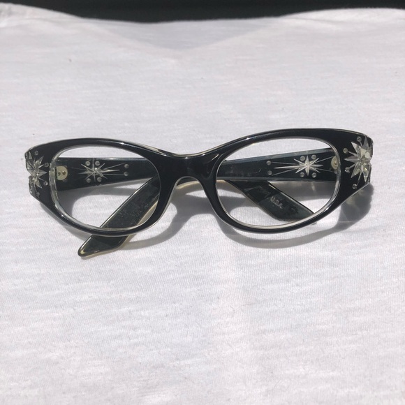 Other | Vintage Glasses Frames Black And Clear | Poshmark